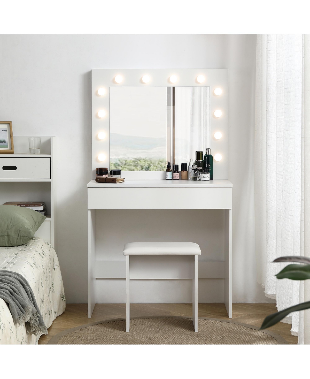 Click here for Vanity Table with Large Lighted Mirror  Makeup Van... prices