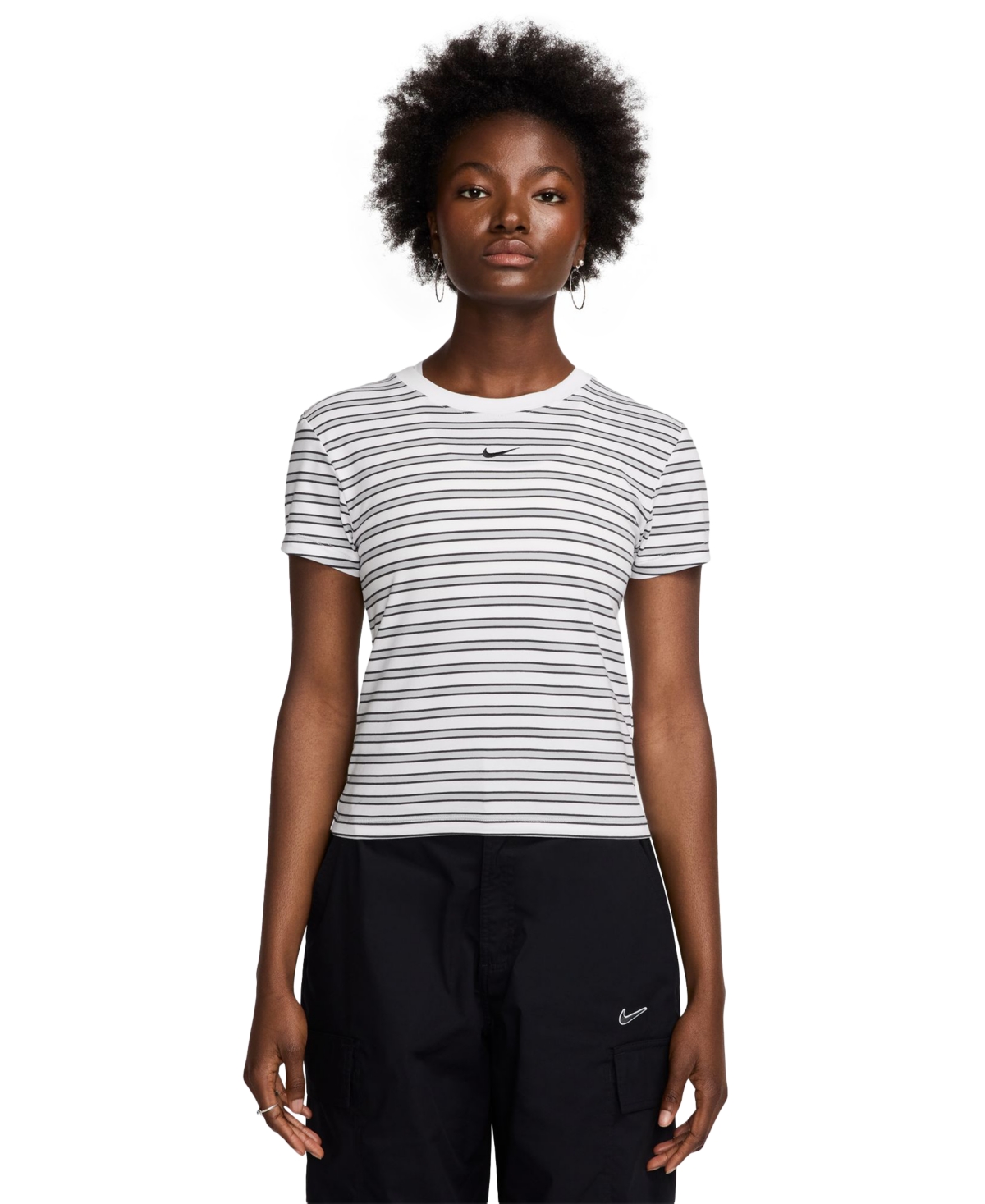 Click here for Nike Sportswear Womens Chill Knit Slim Striped T-S... prices