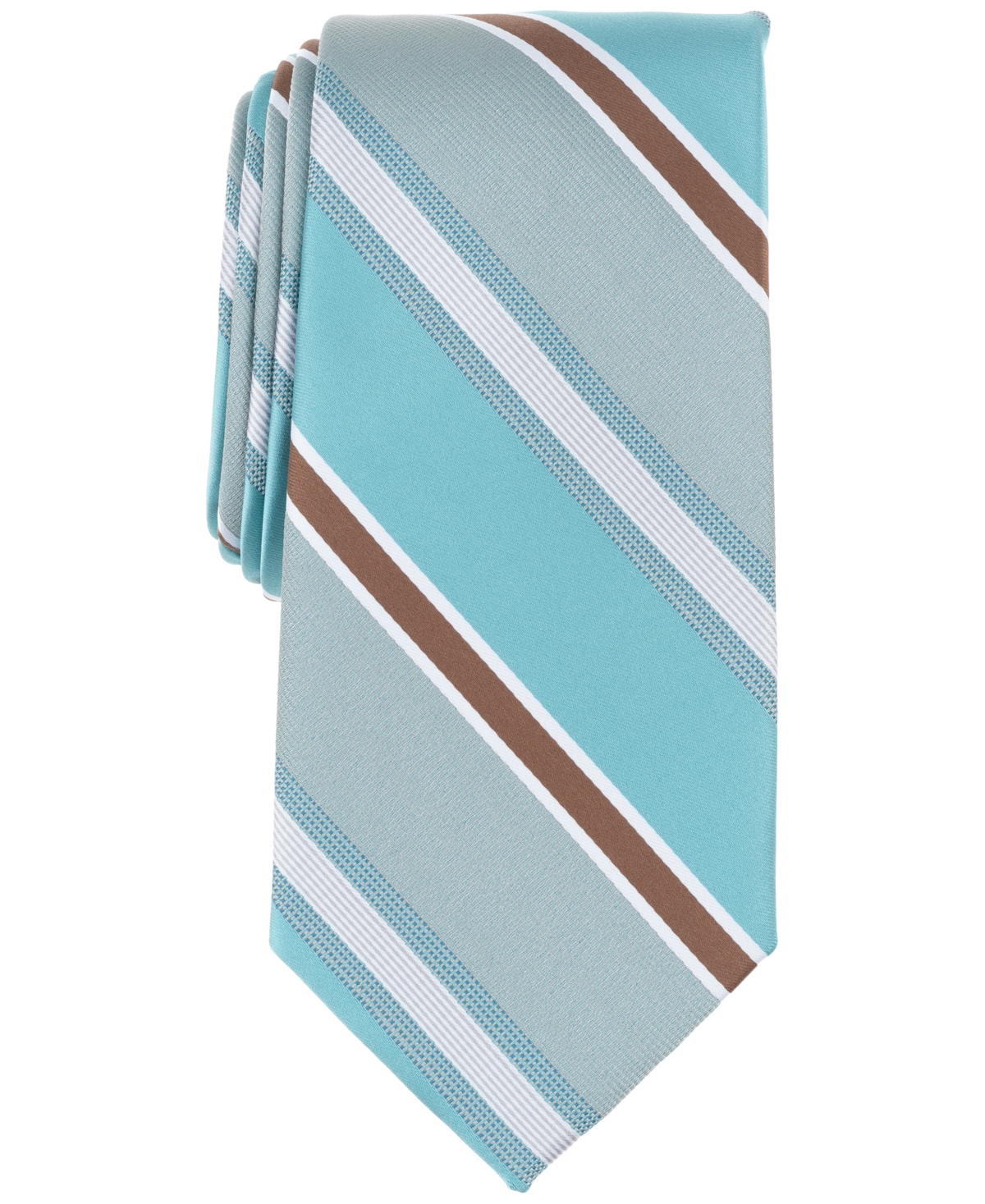 Click here for Perry Ellis Mens Korrine Stripe Tie - Turquoise prices