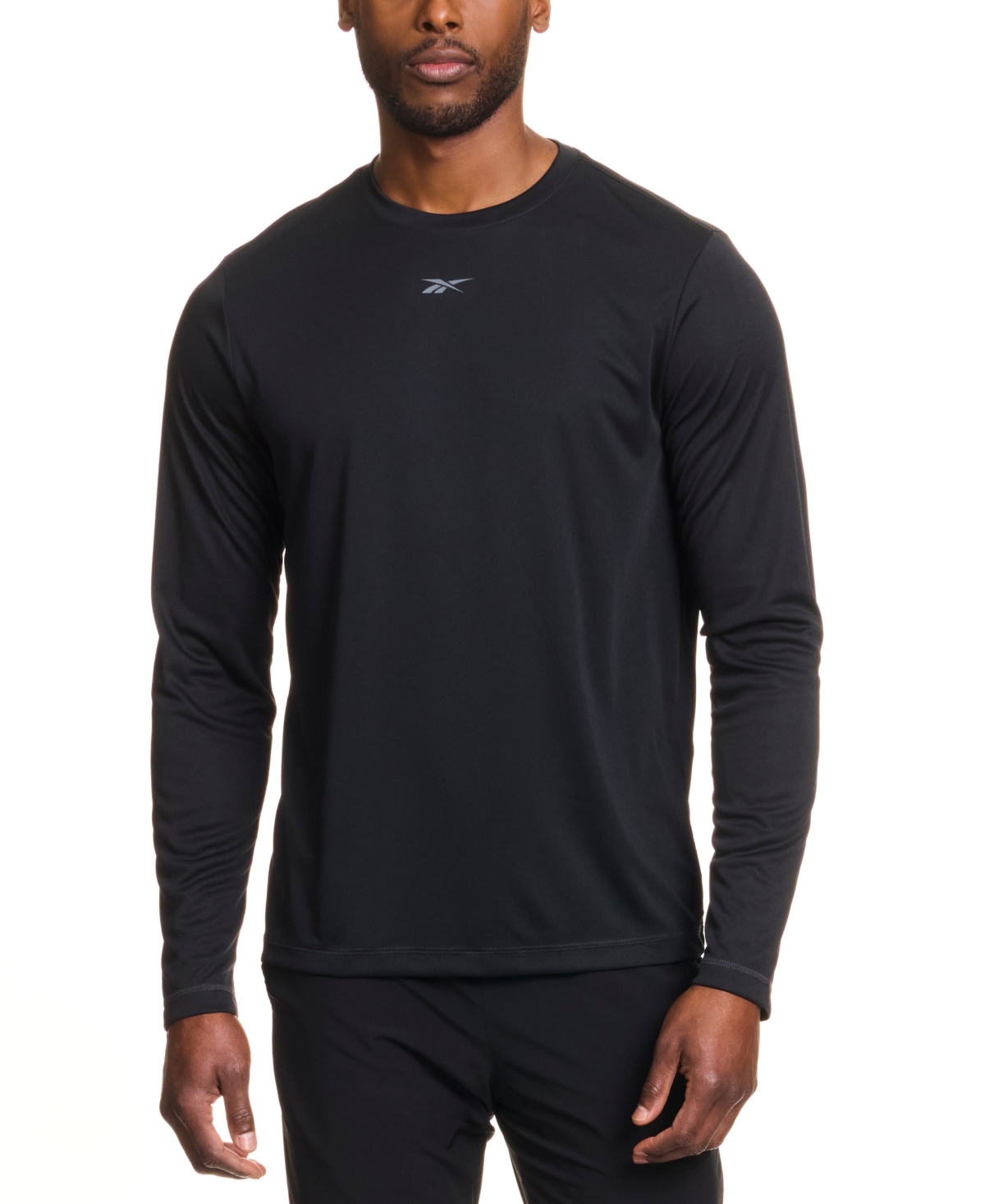 Click here for Reebok Mens Tech Long Sleeve Crewneck Logo T-Shirt... prices