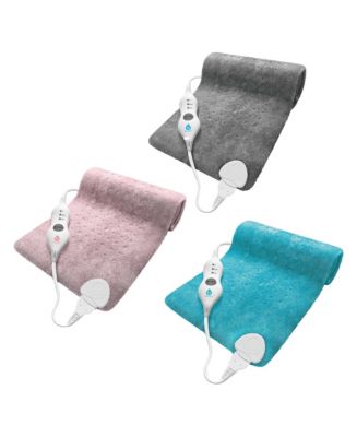 Pursonic Comfort Trio Heating Pad Set – Teal, Pink & Gray - Macy's