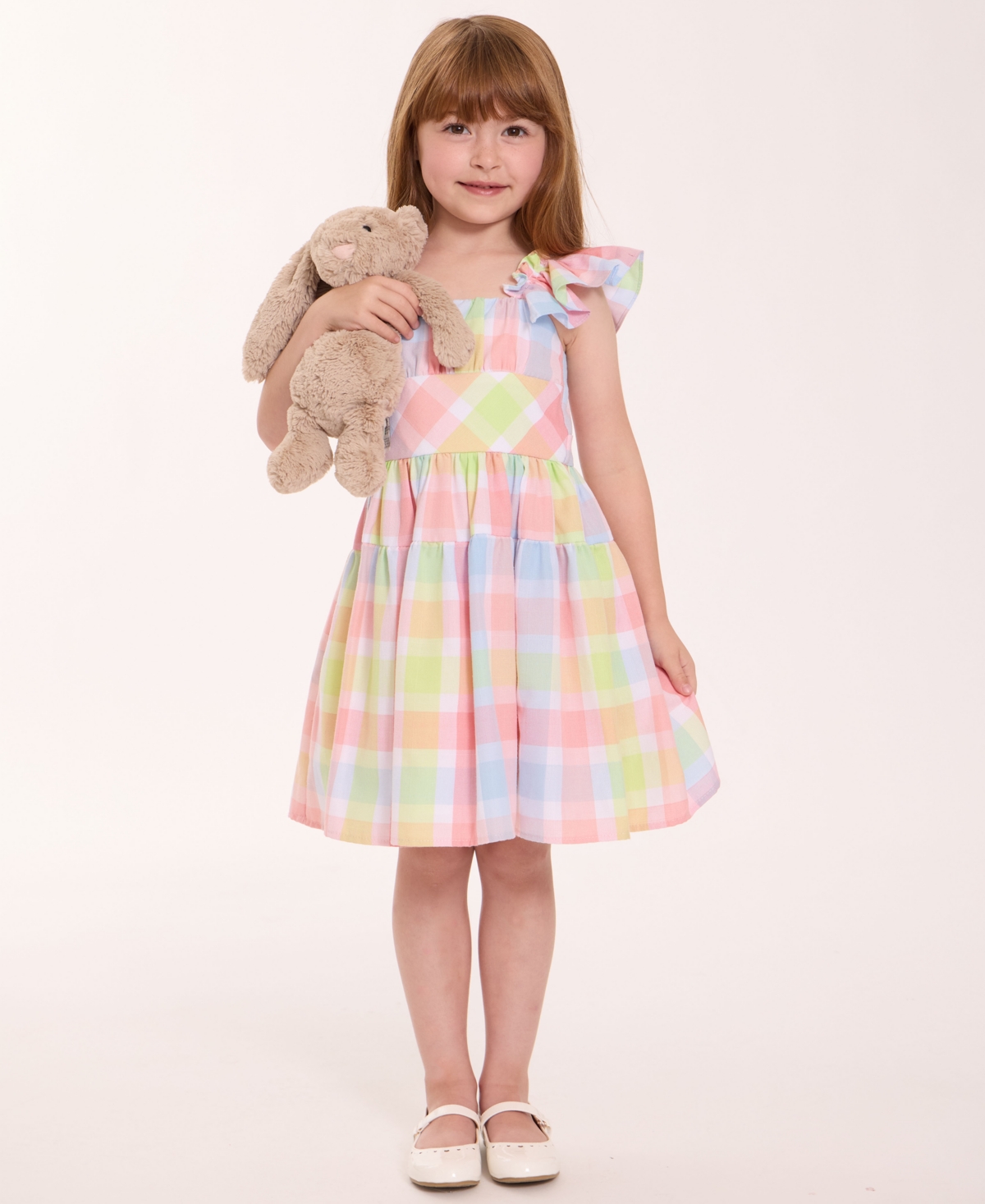 Click here for Bonnie Jean Toddler and Little Girls Linen Check D... prices
