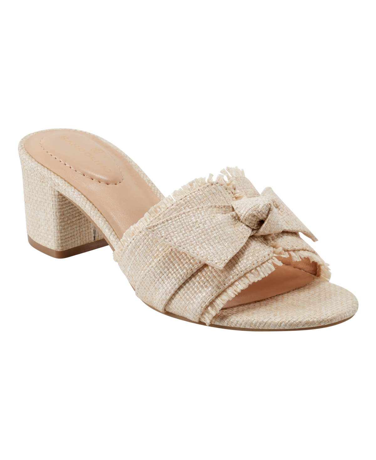Click here for Bandolino Womens Arden Raffia Knotted Bow Block He... prices