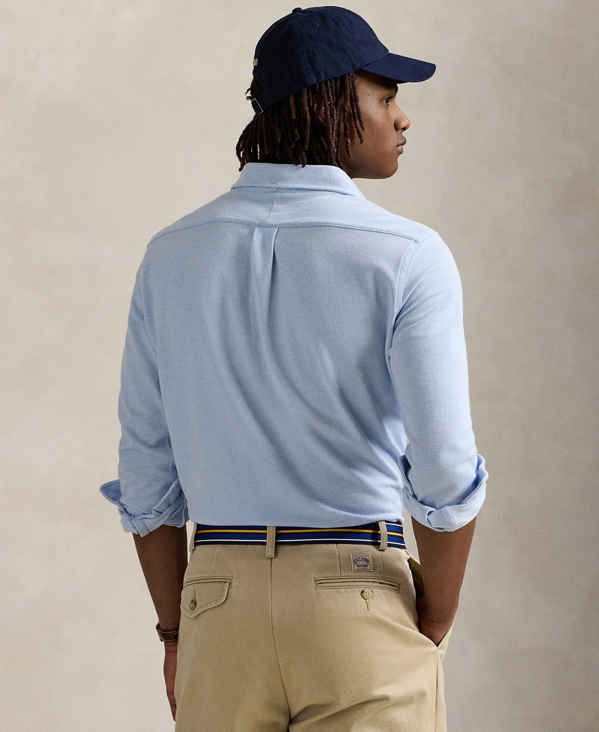 Polo Ralph Lauren Men's Classic-fit Mesh Popover Polo Shirt In Chambray ...