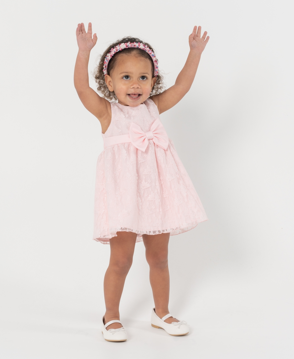 Click here for Rare Editions Baby Girls Burnout Butterfly Lace Dr... prices