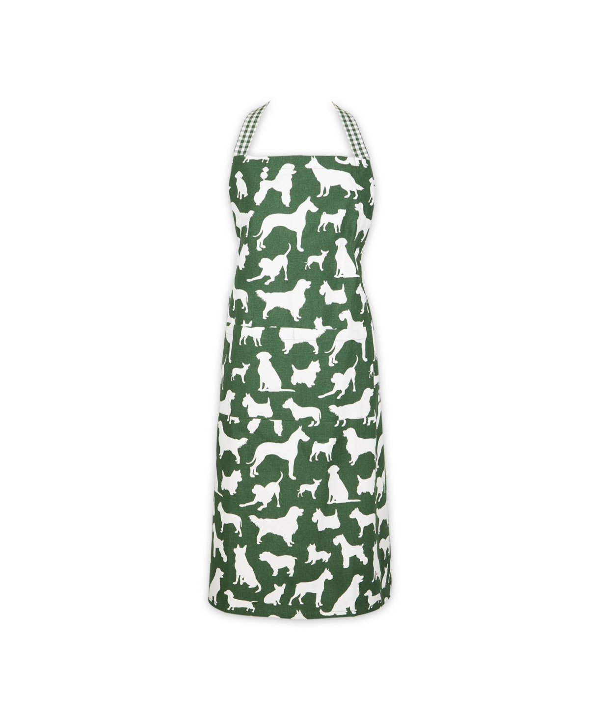 Click here for Design Imports Dog Print Chef Apron - Hunter Green prices