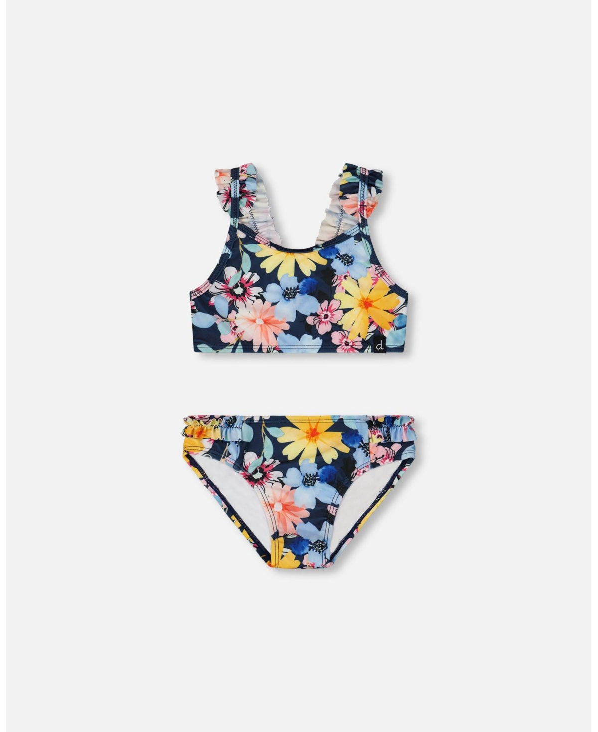 Click here for Deux par Deux Girls Printed Two-Piece Swimsuit Nav... prices