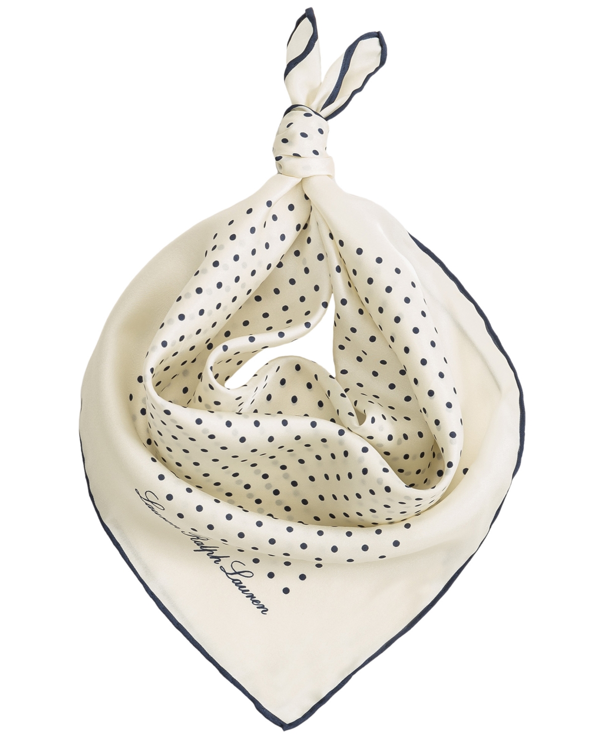 Click here for Lauren Ralph Lauren Core Dot Square Scarf - Cream prices