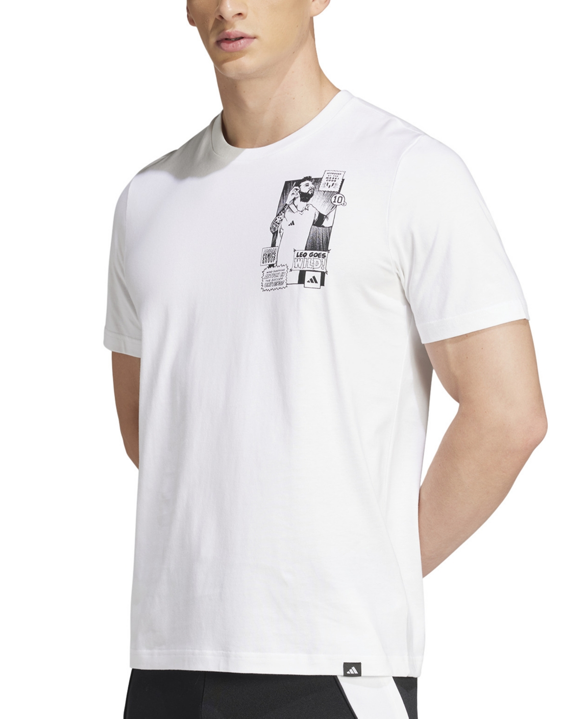 Click here for adidas Mens Messi Icon Graphic T-Shirt - White prices