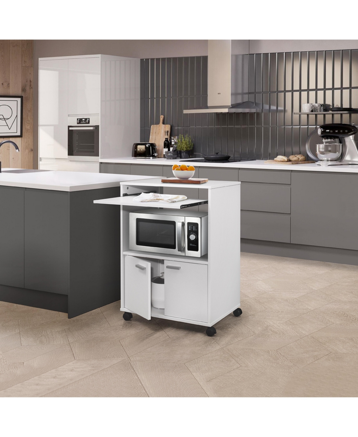 Click here for Kings Brand Furniture Byron 2-Door Kitchen Microwa... prices