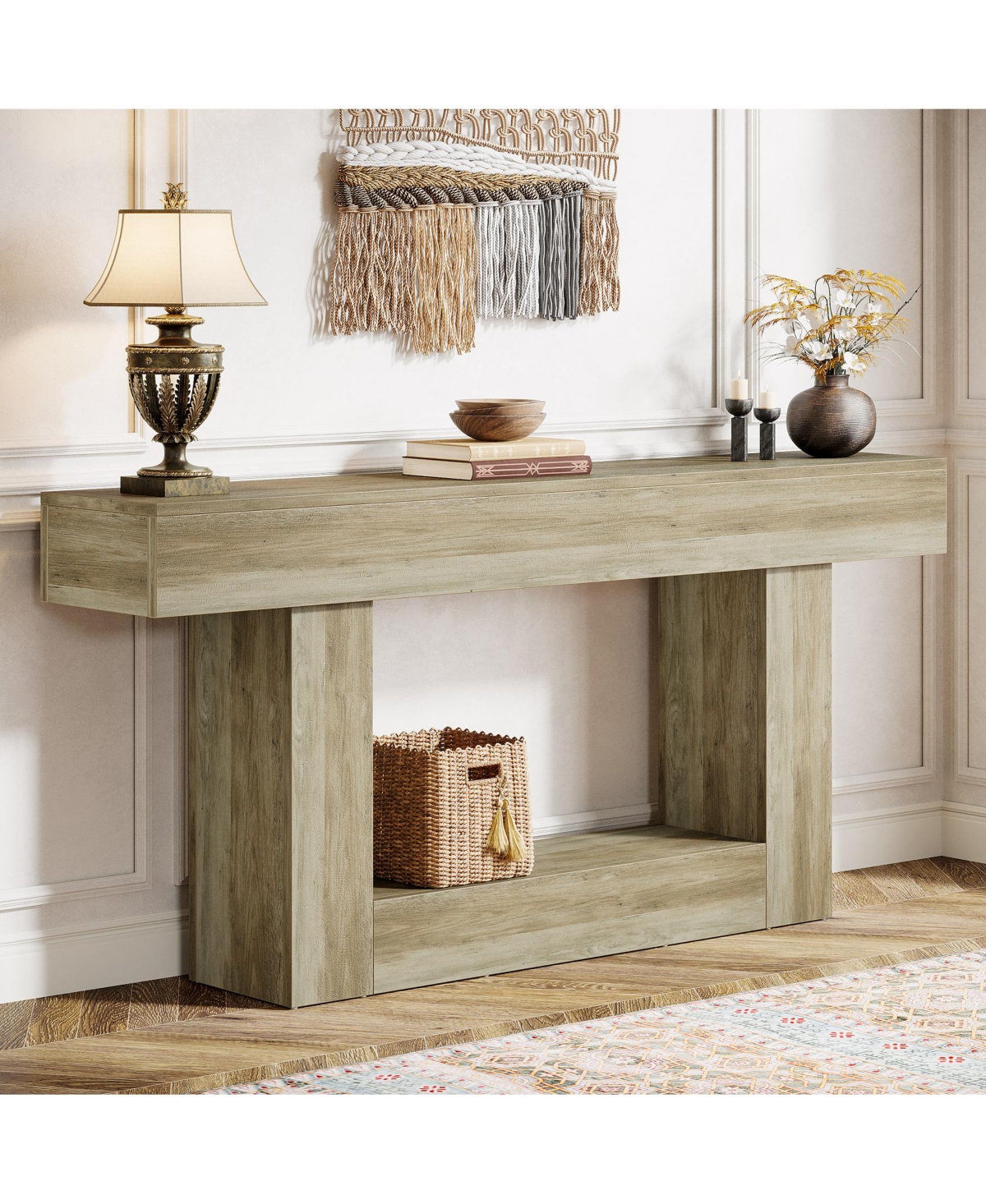 Click here for Tribesigns 63" Console Table  Farmhouse 2-Tie... prices