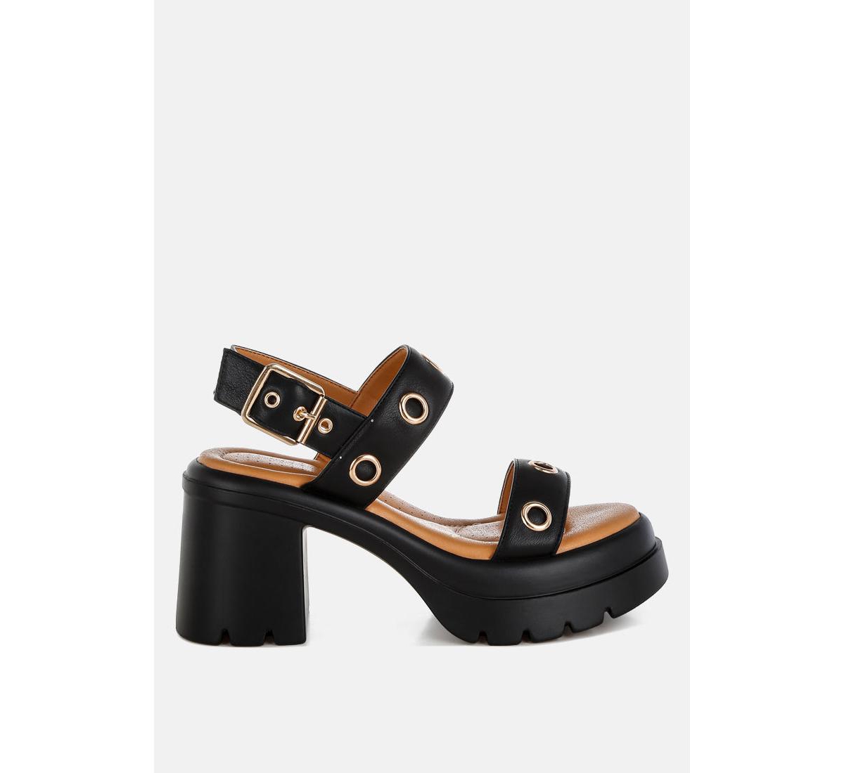 Click here for Urla Eyelet Detail Platform Heel Sandals Women - B... prices