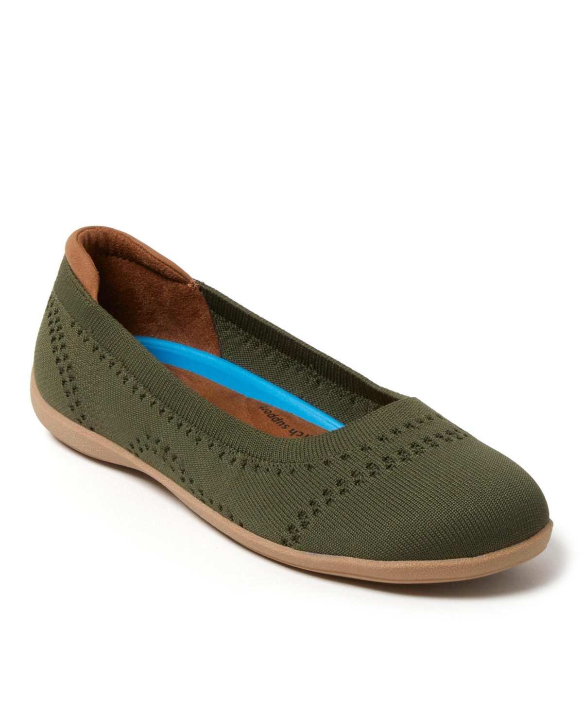 Click here for Dearfoams Womens Misty Ballet Flat Lightweight Sli... prices