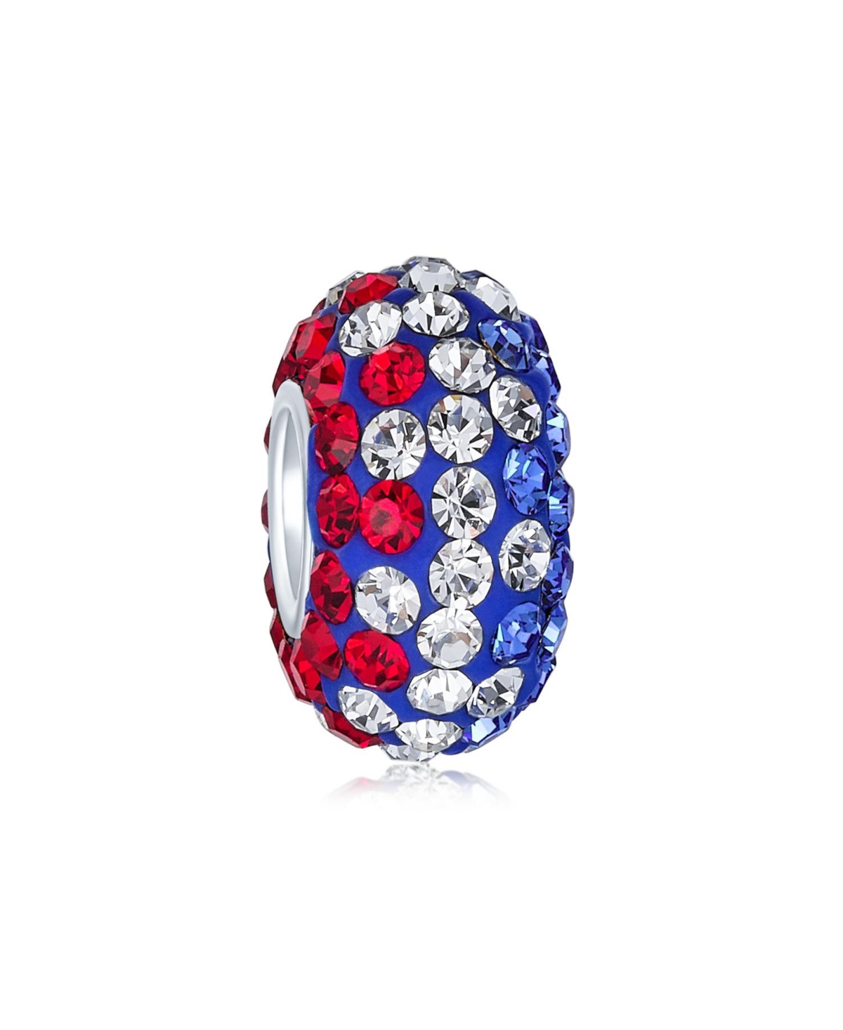 Click here for Bling Jewelry Red White Blue Crystal Bead Charm Sp... prices