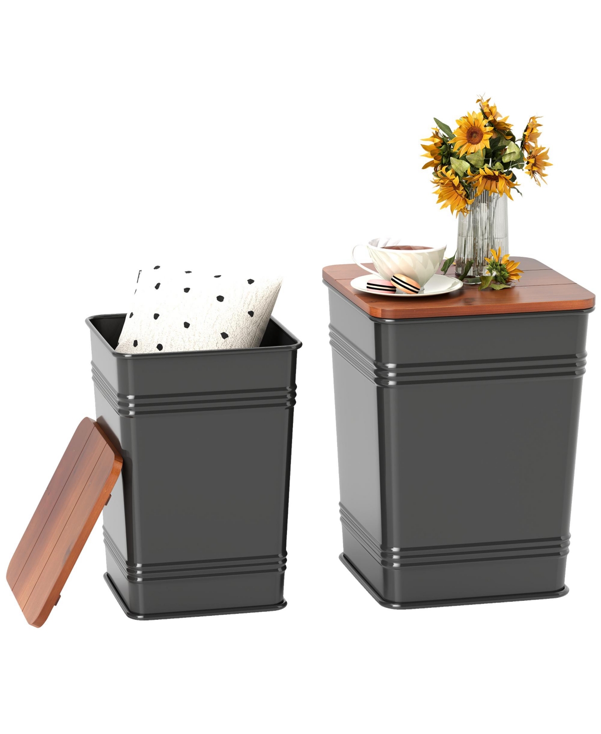 Click here for Homcom Ottoman with Storage Set of 2  Ottoman Stoo... prices