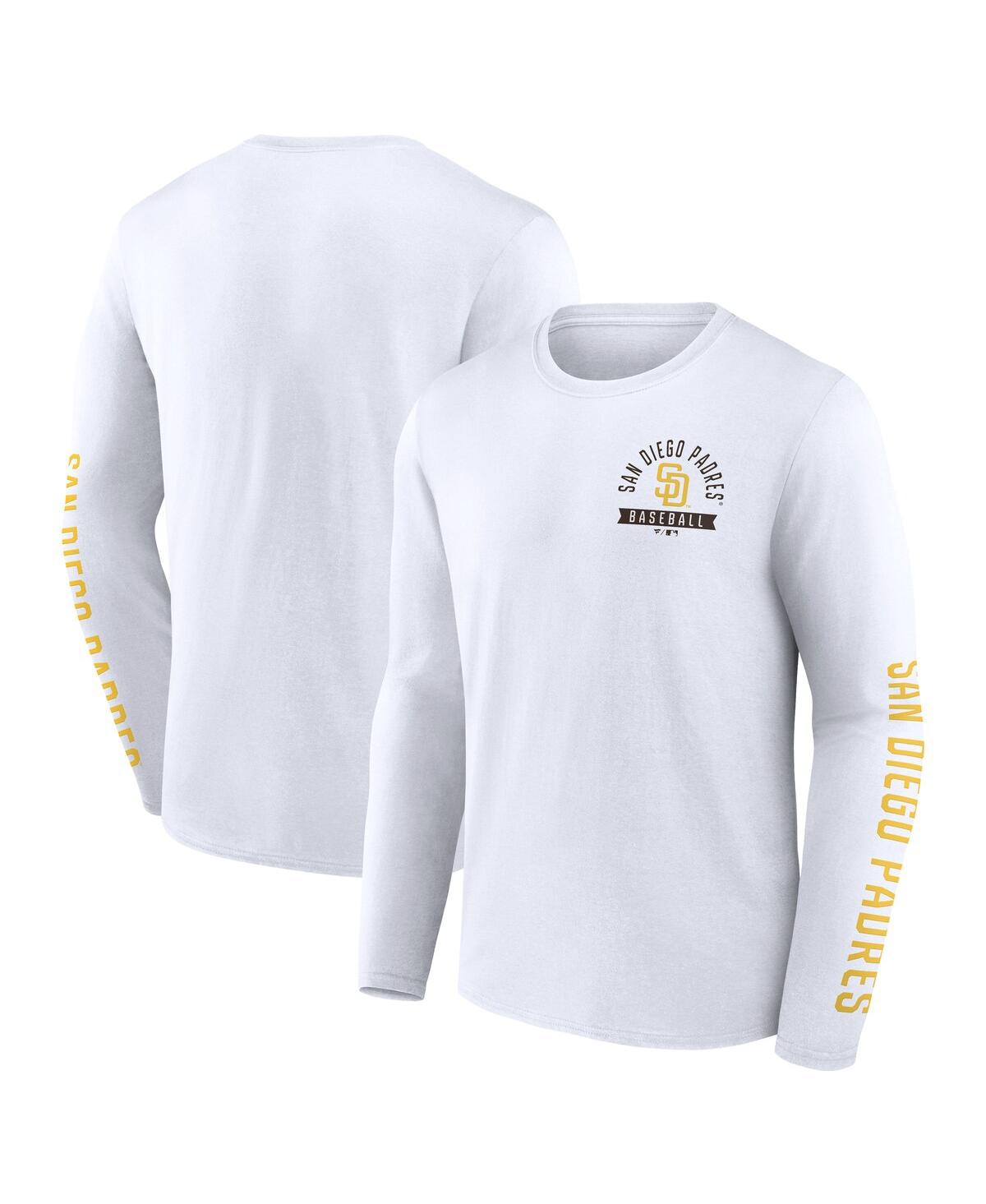 Click here for Fanatics Mens White San Diego Padres Press Box Lon... prices