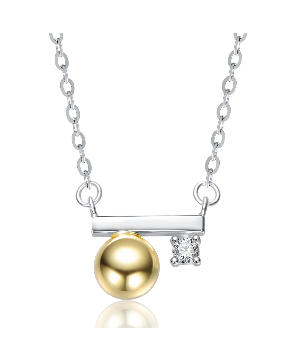 Click here for Sterling Silver Two-Tone with 14K Gold Plated Sphe... prices