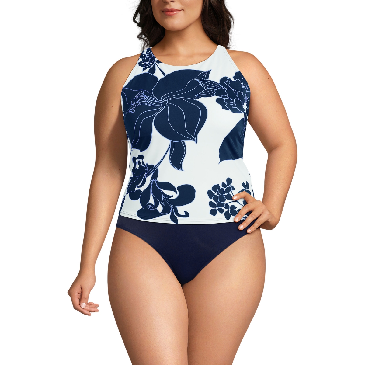 Click here for Lands End Plus Size Dd-Cup Tugless High Neck Strap... prices