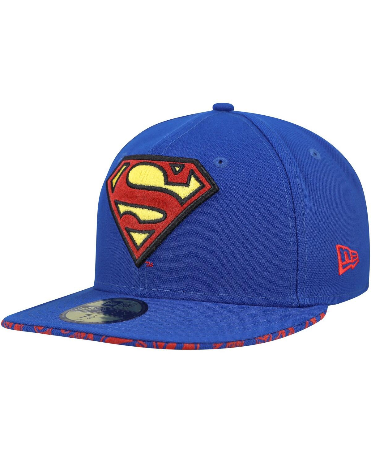 Click here for New Era Mens Blue Superman 59FIFTY Fitted Hat - Bl... prices