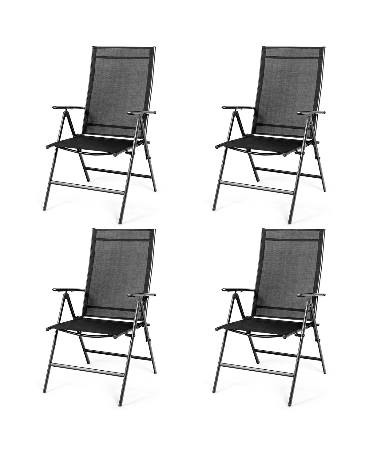 Click here for 4PCS Patio Folding Dining Chair Recliner Adjustabl... prices