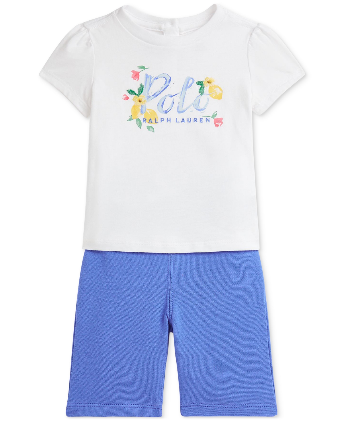 Click here for Polo Ralph Lauren Baby Girls Floral Logo Tee & Pan... prices