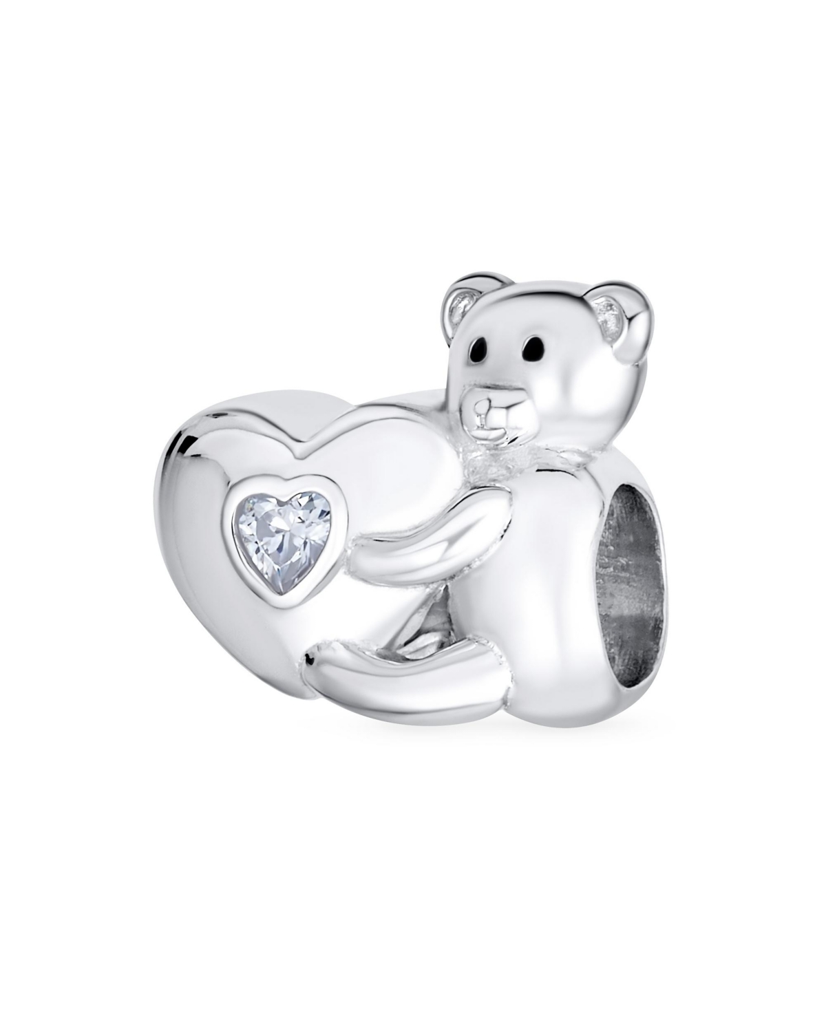 Click here for Bling Jewelry Valentine Heart Teddy Bear Cz Charm... prices