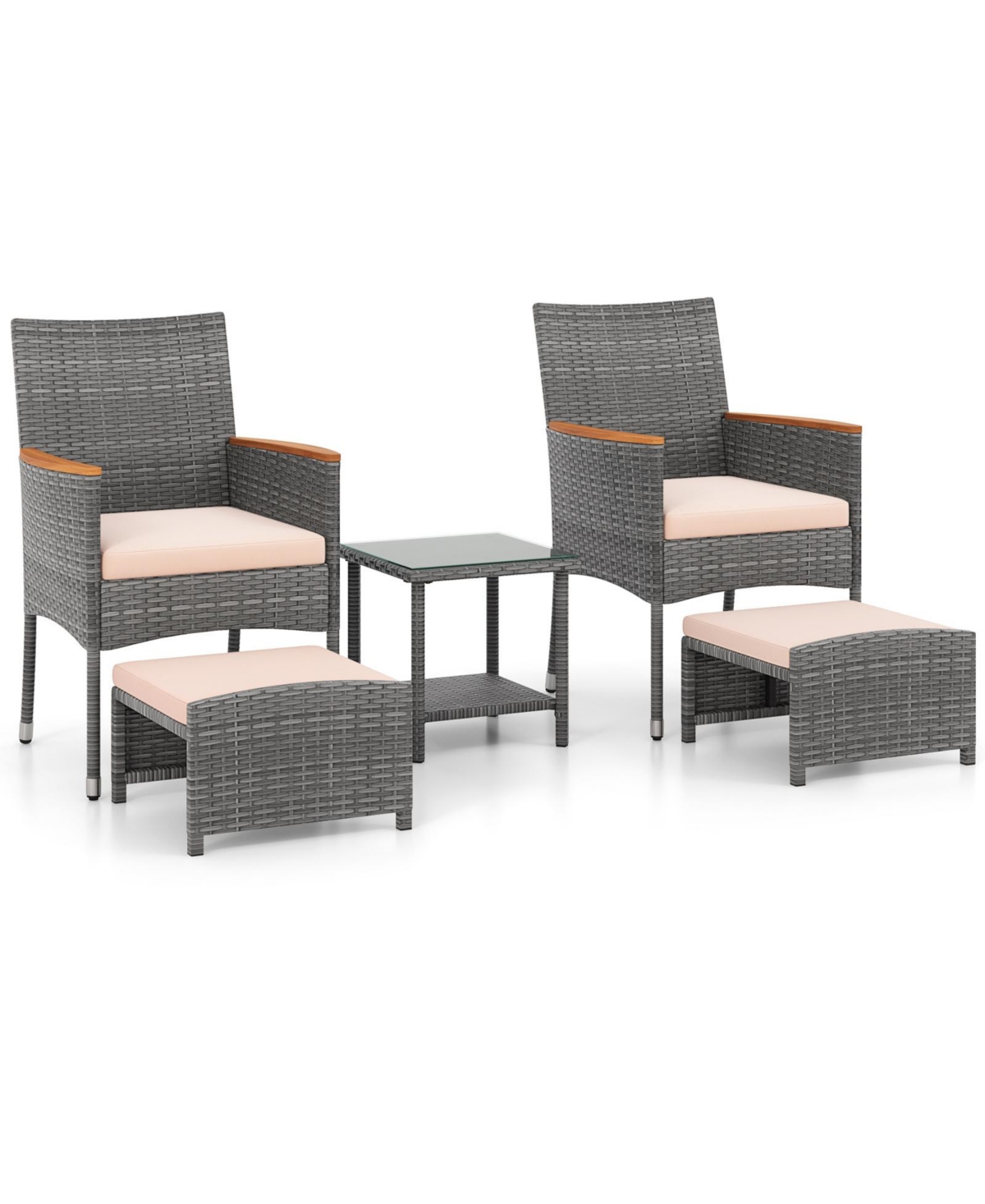 Click here for 5 Pieces Patio Conversation Set with Soft Cushions... prices