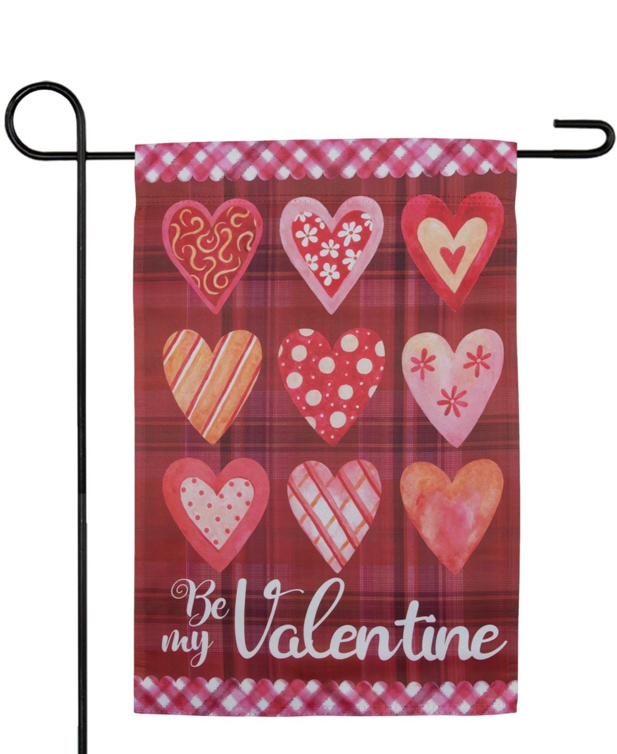 Click here for Be My Valentine Plaid and Heart Garden Flag  12.5... prices