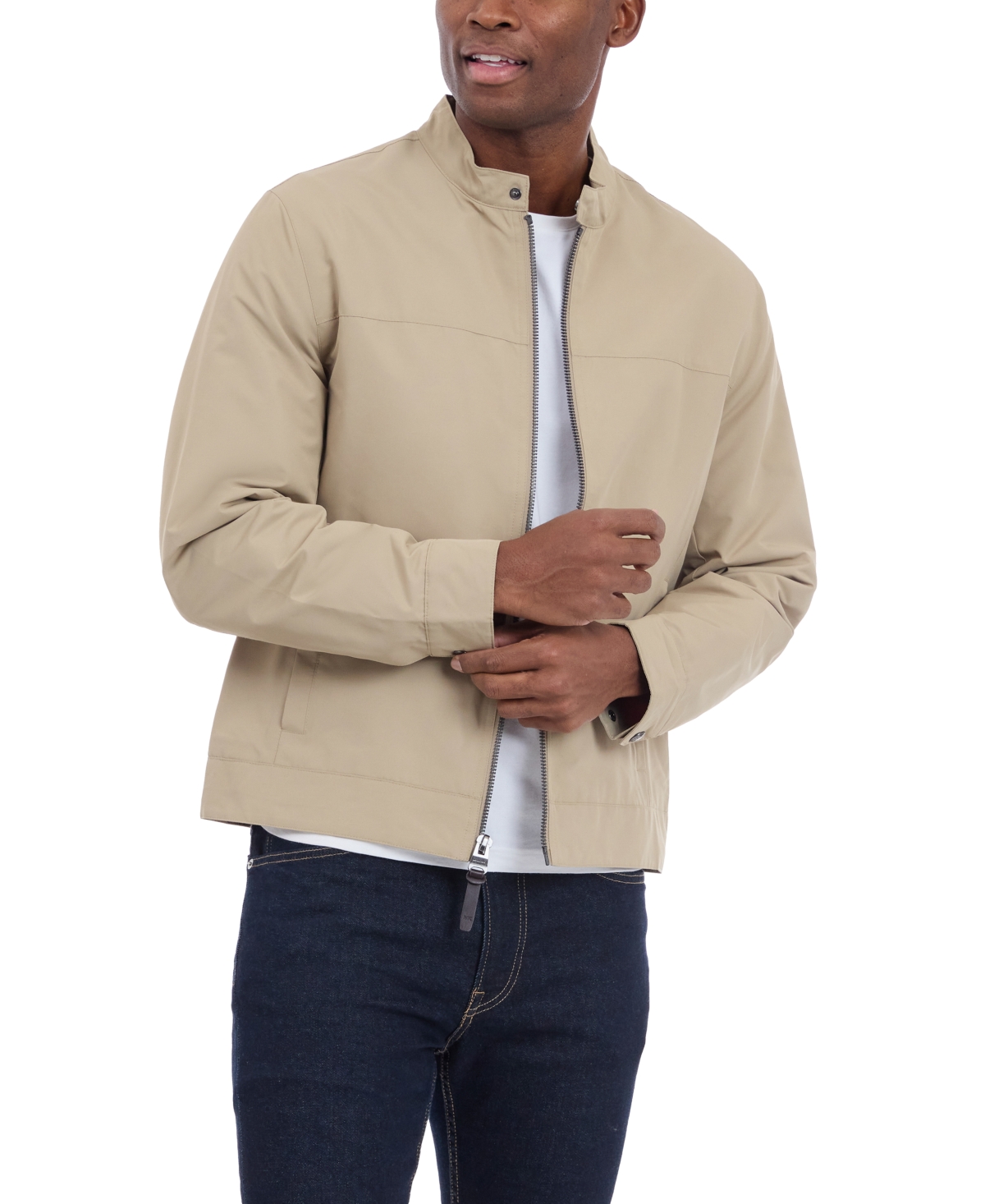 Click here for Michael Kors Mens Lightweight Moto Jacket - Khaki prices