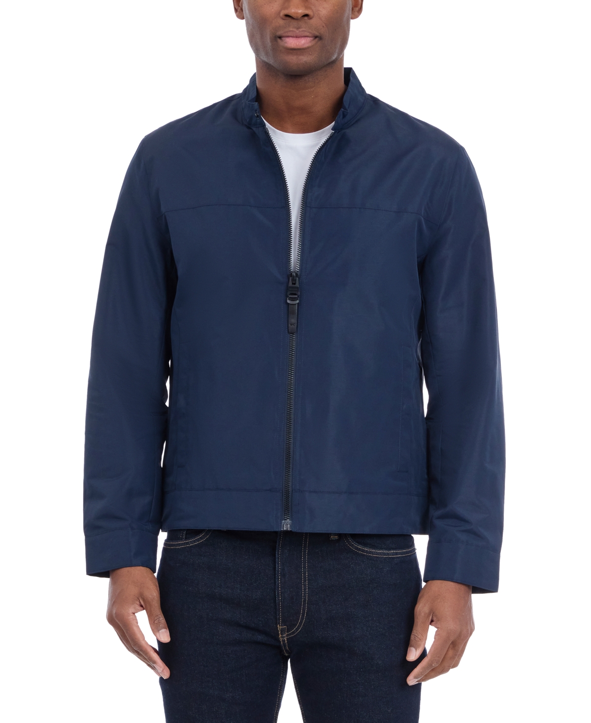 Click here for Michael Kors Mens Lightweight Moto Jacket - Midnig... prices