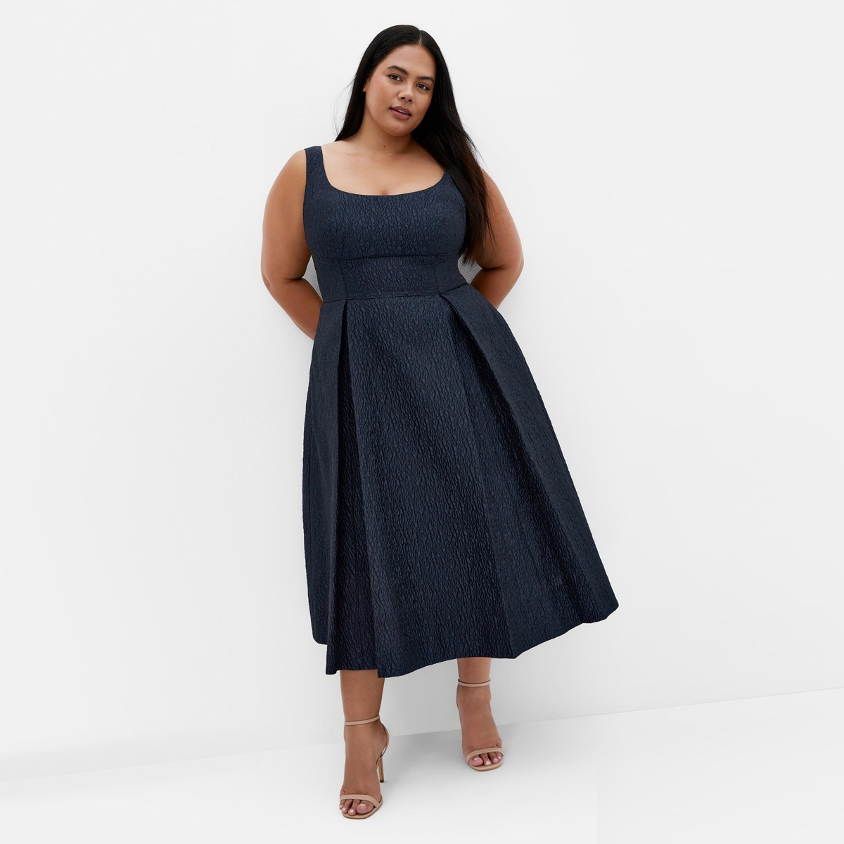 Click here for City Chic Womens Estella Dress - Navy prices
