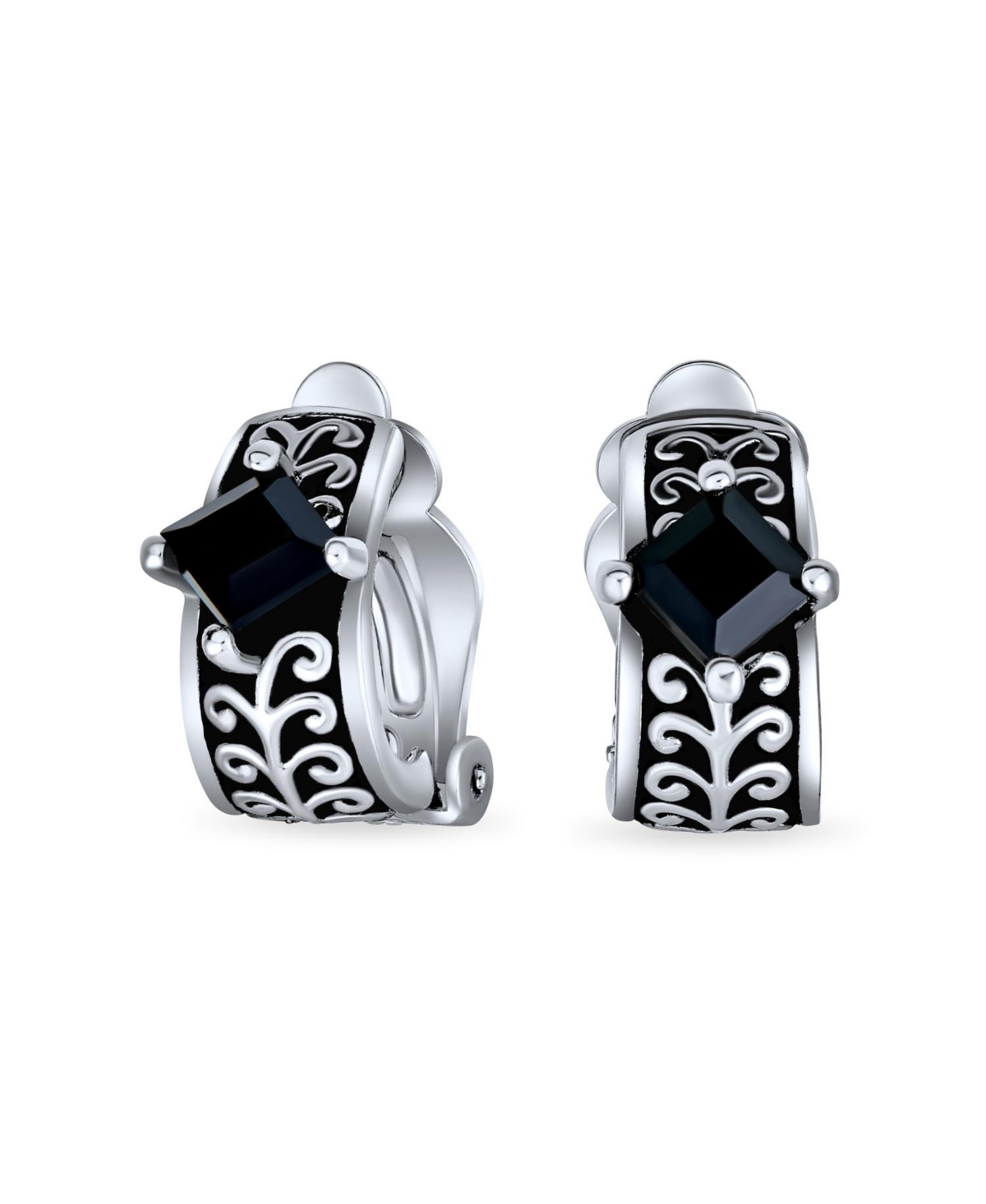 Click here for Bling Jewelry Bali Black Crystal Vines Scroll Half... prices