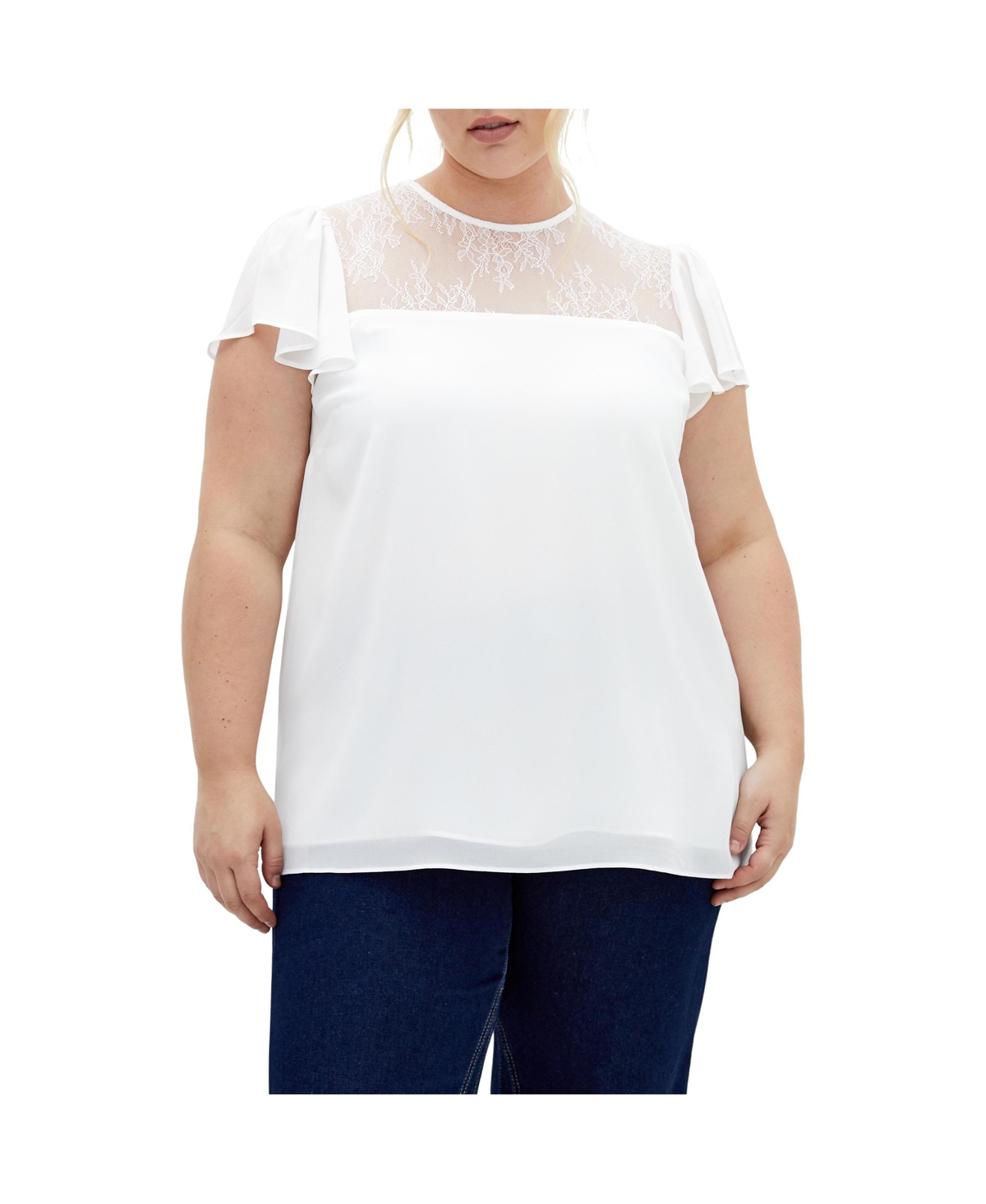 Click here for Plus Size Malia Top - Ivory prices