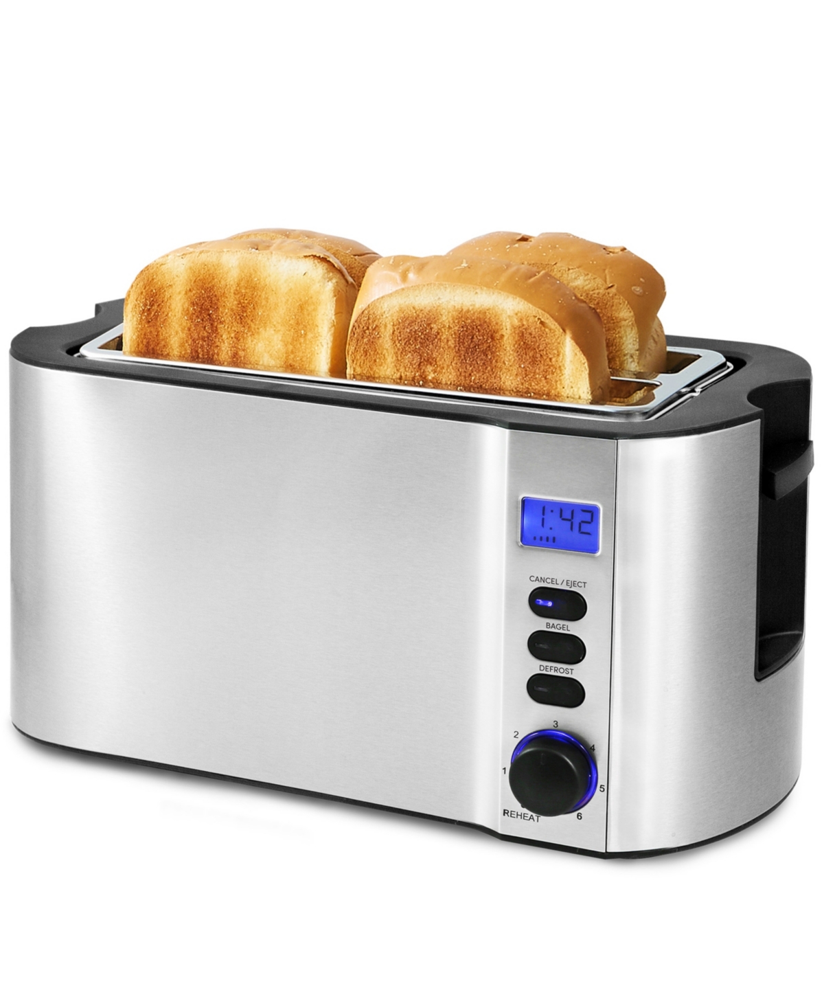 Click here for Elite Cuisine 4-Slice Digital  Stainless Steel Lon... prices