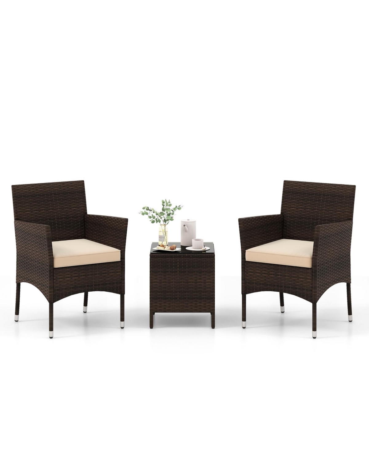 Click here for Slickblue 3-Piece Patio Conversation Set with Cush... prices