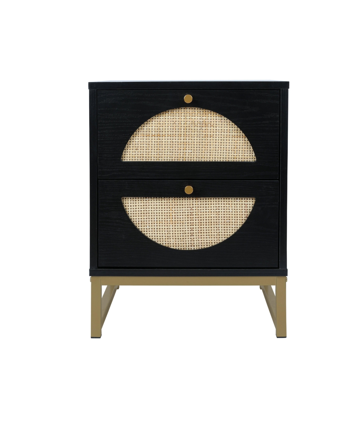 Click here for 2 Drawer Nightstand Bedside Table with Rattan Draw... prices