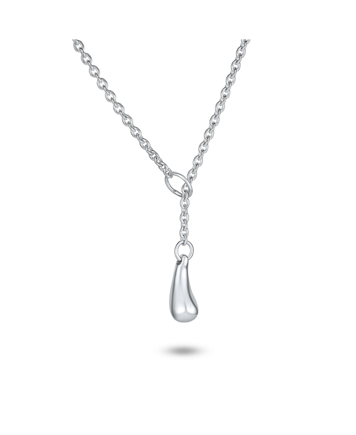 Click here for Bling Jewelry Trendy Teardrop Pear Shape Lariat Pe... prices