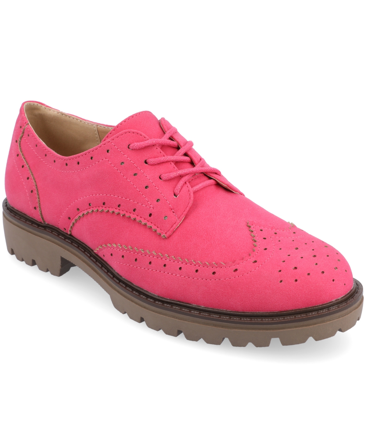 Journee Collection Womens Claudiya Almond Toe Flats - Pink