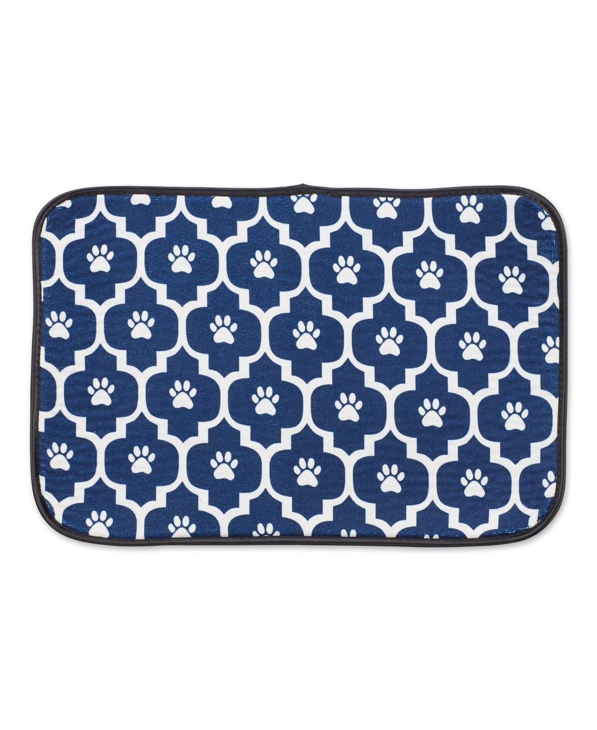 Click here for Bone Dry Pet Mat Lattice Paw Print - Nautical blue prices