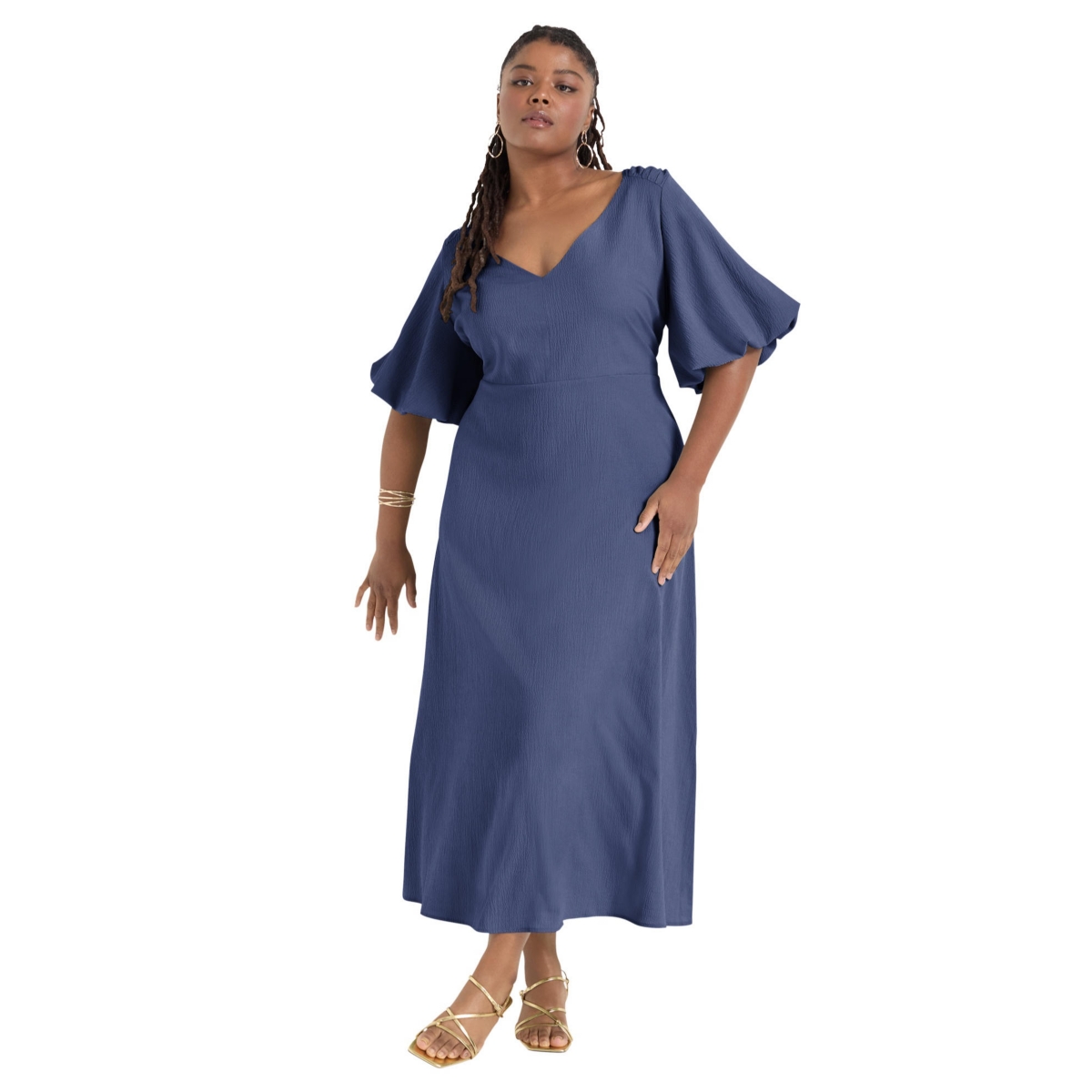 Click here for June + Vie Womens Plus Size Puff-Sleeve Babydoll M... prices