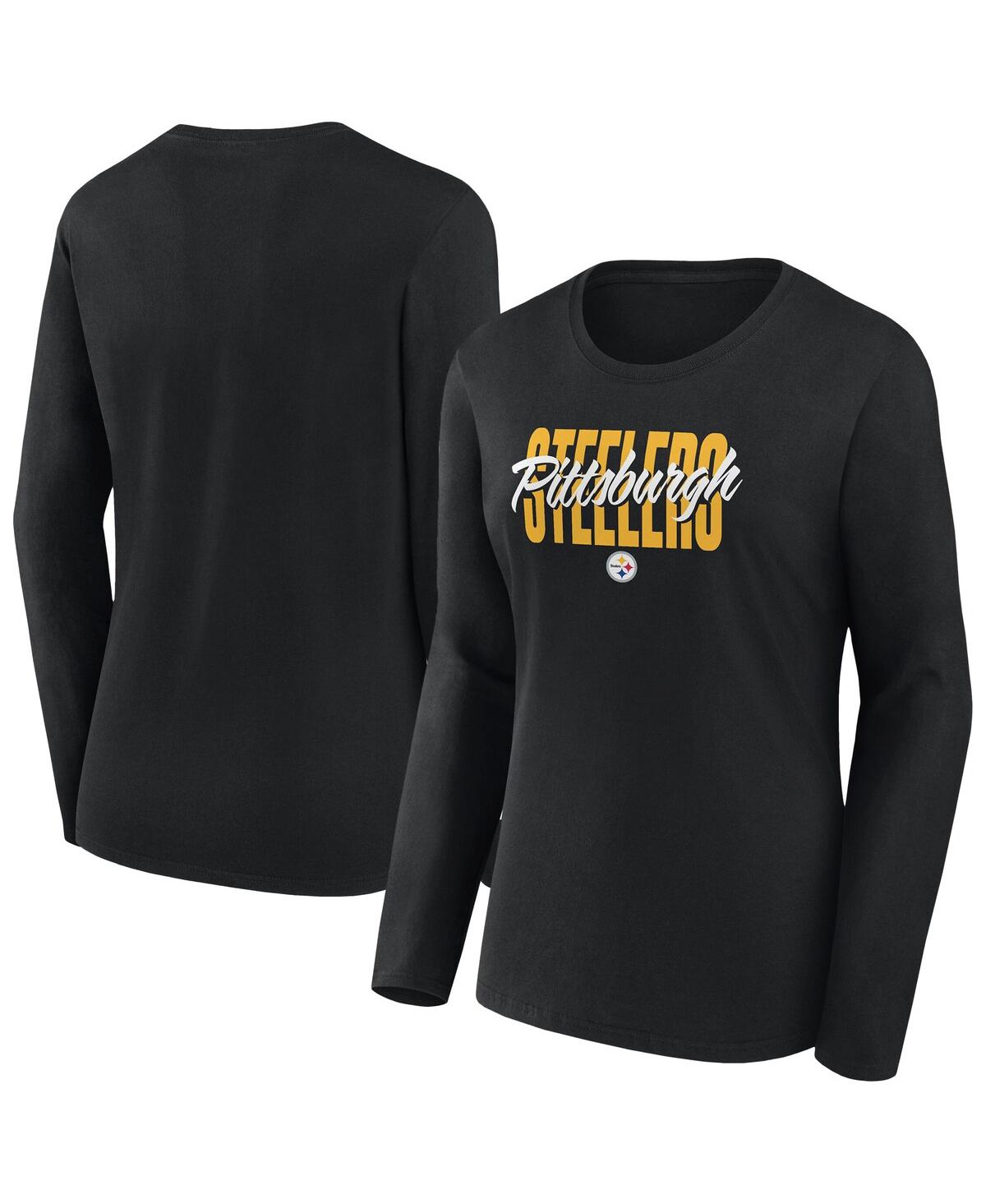 Click here for Fanatics Womens Black Pittsburgh Steelers Long Sle... prices