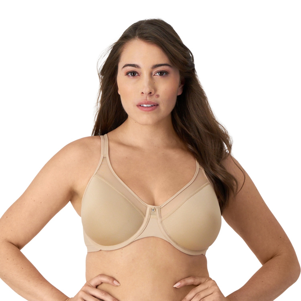 Bali One Smooth U Ultra Light Convertible T-Shirt Underwire Full Coverage Bra 3439  C  Beige