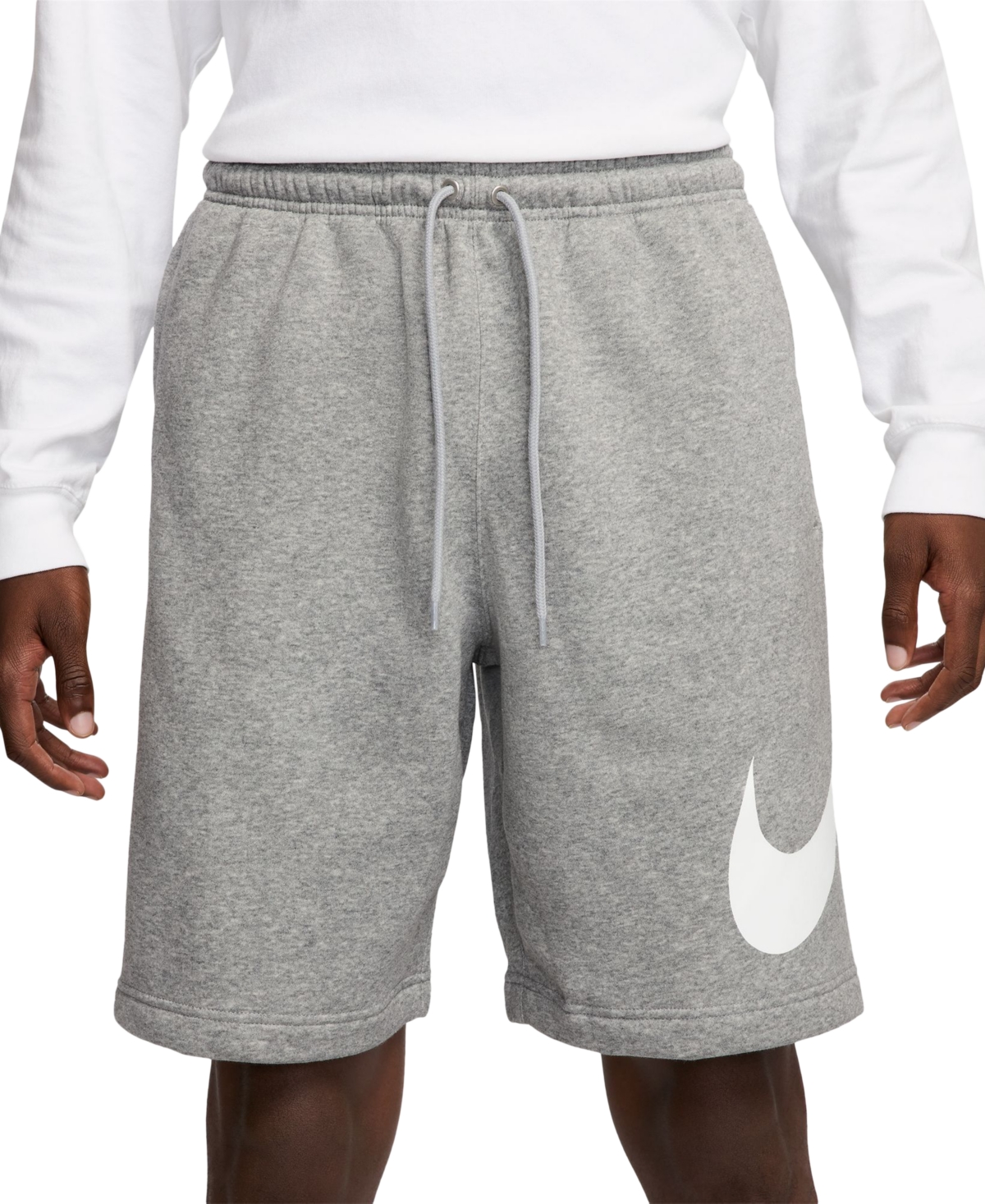 Click here for Nike Club Mens Brushed Fleece Shorts - Gray Heathe... prices
