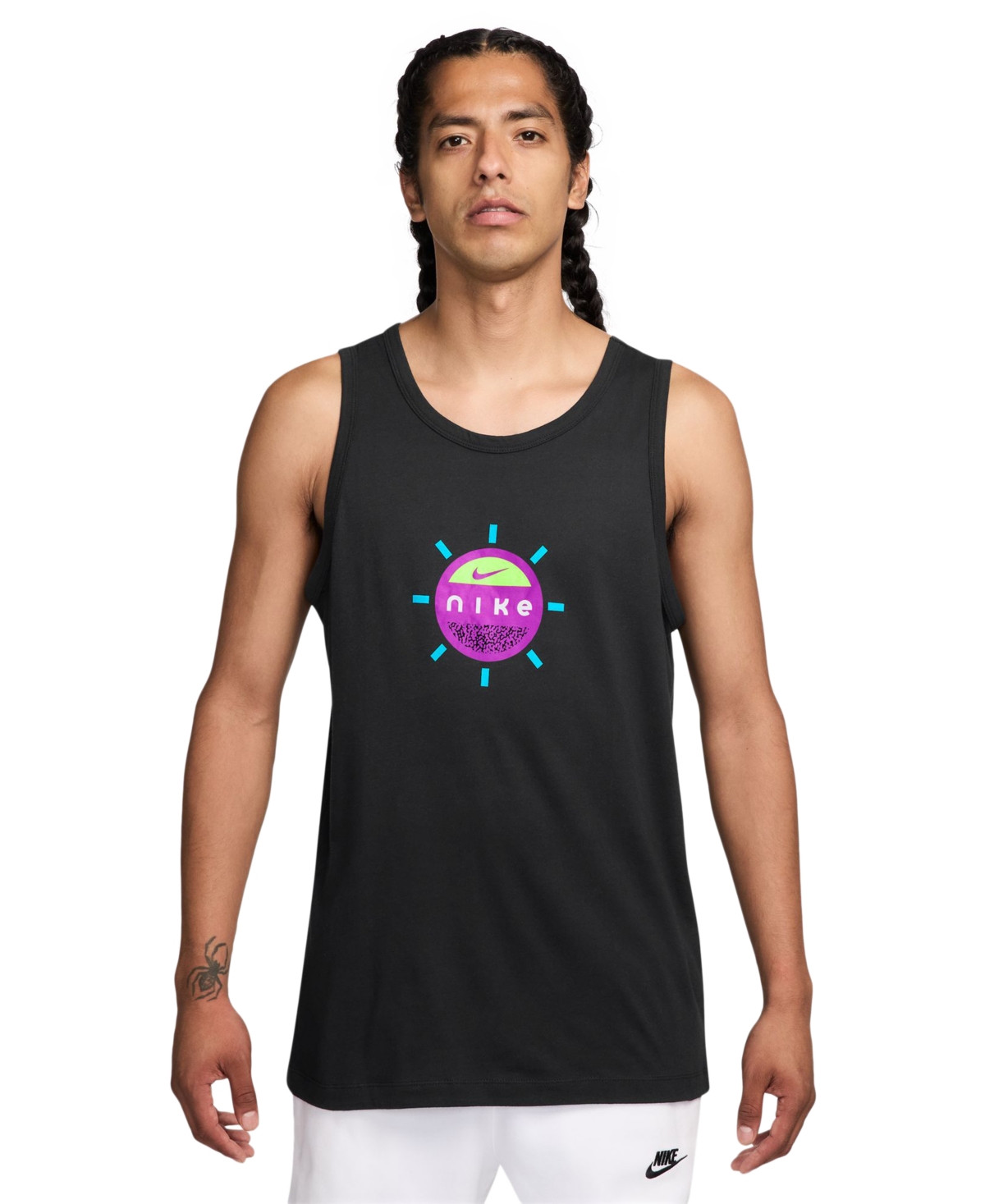 Click here for Nike Mens Sportswear Relaxed-Fit Graphic Tank - Bl... prices