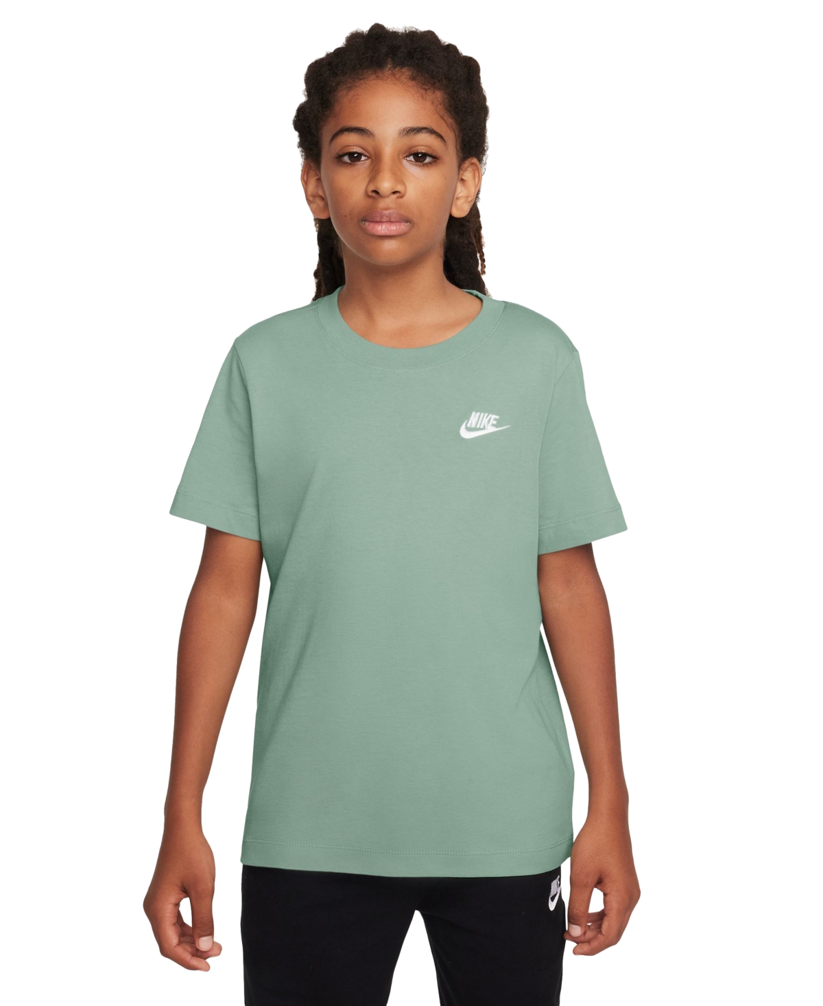 Click here for Sportswear Embroidered Logo Graphic T-Shirt - Stea... prices