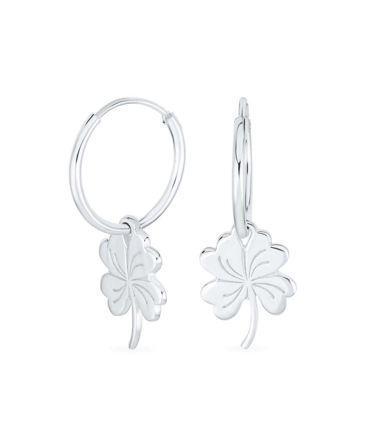 Click here for Bling Jewelry Luck of the Irish Shamrock Mini Hoop... prices