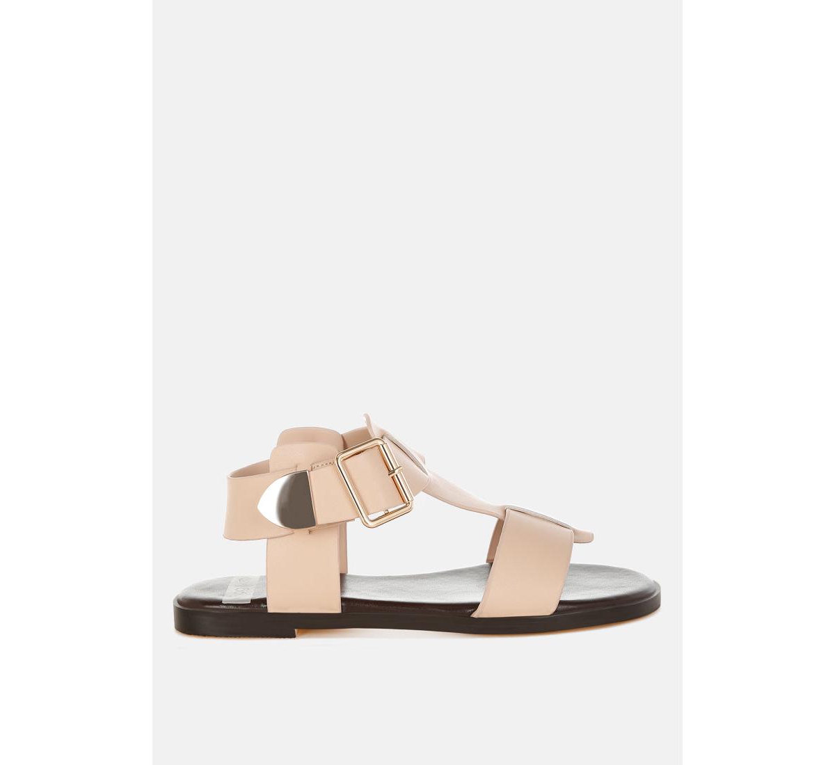 Click here for Shayla Gladiator Flat Sandals - Beige prices