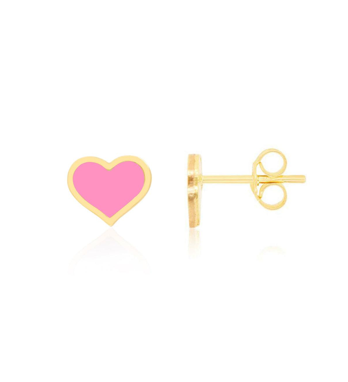 Click here for The Lovery Large Bubblegum Pink Heart Stud Earring... prices