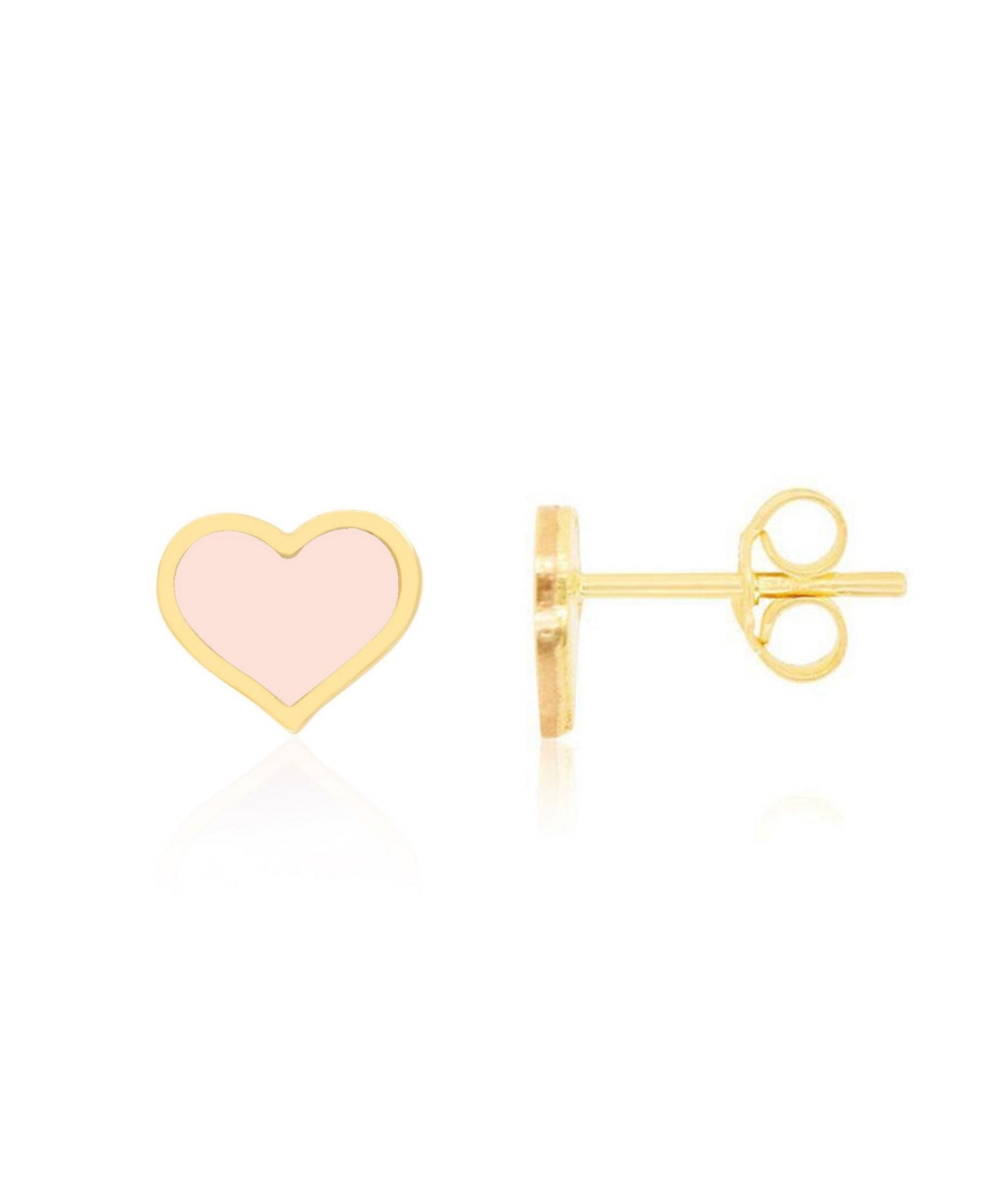 Click here for The Lovery Large Pink Pearl Heart Stud Earrings 14... prices