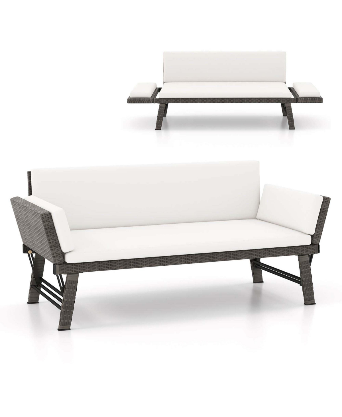 Click here for Outdoor Convertible Sofa Daybed with Adjustable Ar... prices